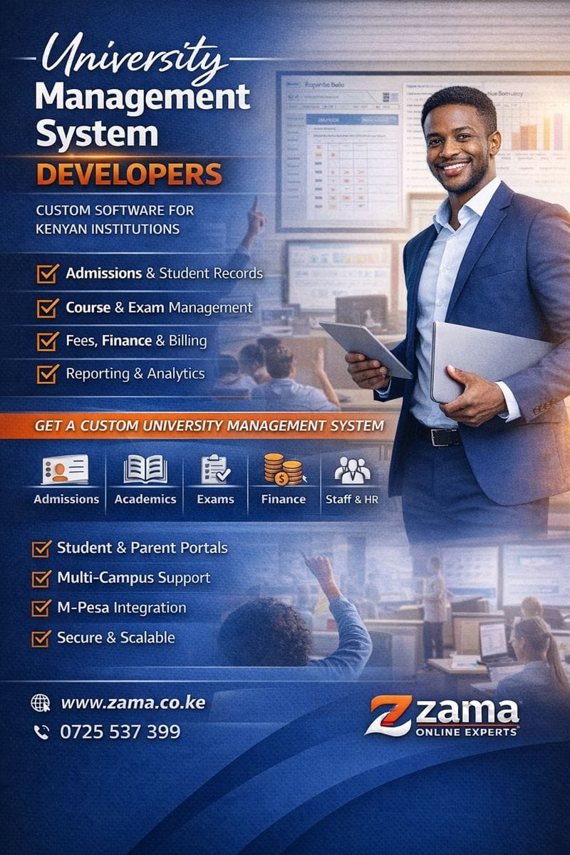 Best University Management System Development in Kenya | Zama 100%